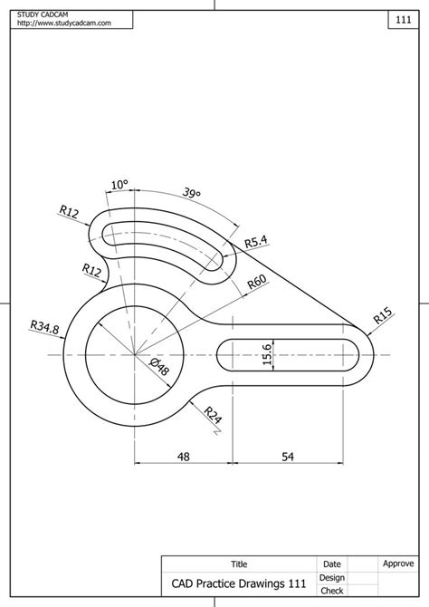 Cad Practice Drawings 111 120 Drawing Practice Learn Autocad Cad Drawing