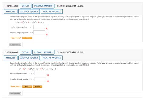 Solved Both Real And Complex Singular Points If There Are Chegg