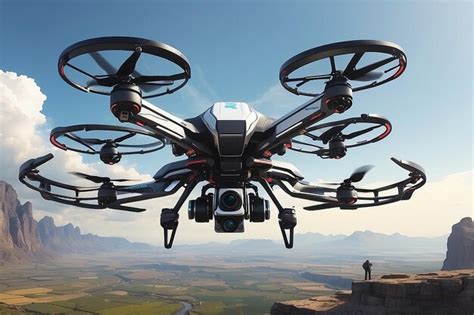 premium photo sky guardians collaborative inspection with autonomous drone swarms in flat vector