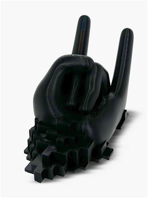 Controller Holder Hand Short Black 3d Morph Lab