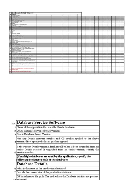 Questionnaire For Data Collection Sr Questions General Information
