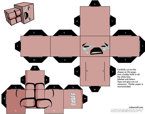 Isaac Cubeecraft The Binding Of Isaac Paper Crafts Cute Characters