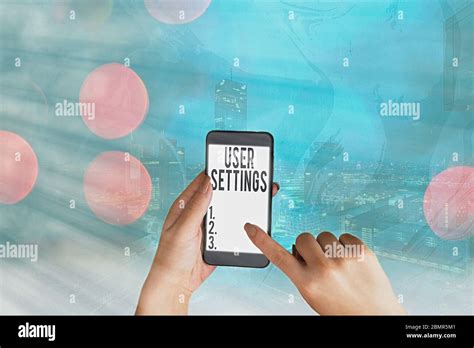 Conceptual Hand Writing Showing User Settings Concept Meaning Configuration Of Appearance