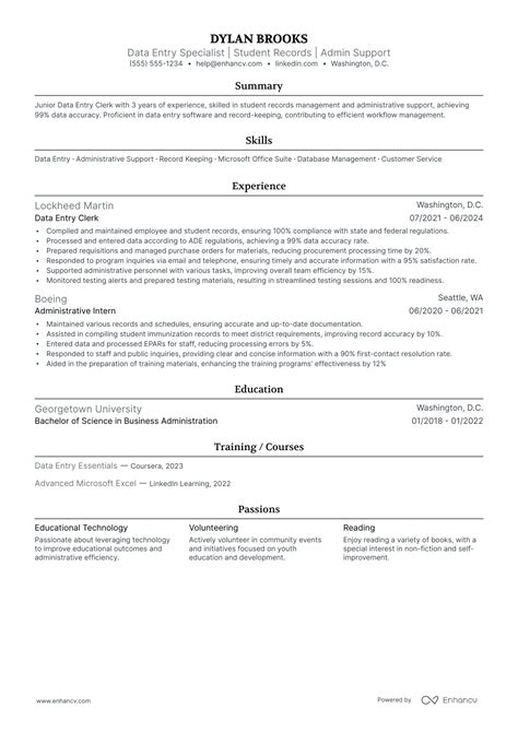 1 Successful Data Entry Analyst Resume Example And Writing Tips For 2024