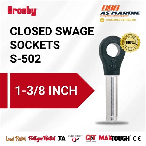 Closed Swage Sockets S502 1 38 Inch Crosby Usa