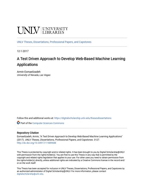 A Test Driven Approach To Develop Web Based Machine Learning Appl Pdf