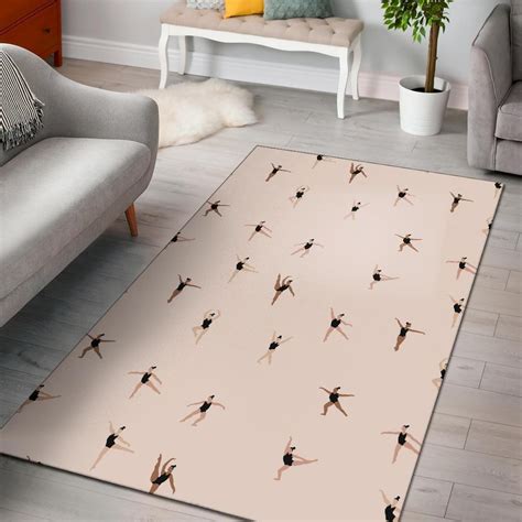 Gymnastics Print Pattern Area Rug Themarketfarmer