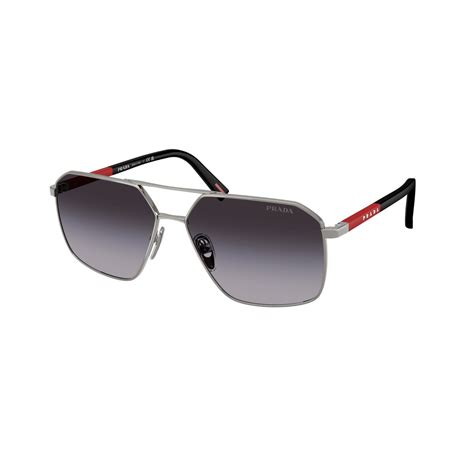 Prada Linea Rossa Ps A50s 5av09u Gunmetal Sunglasses Man