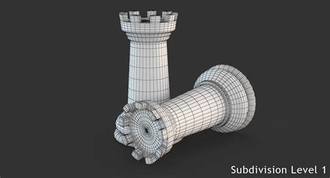 3d Chessmen Rook Chess Piece Model Turbosquid 1431177