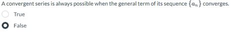 solved a convergent series is always possible when the