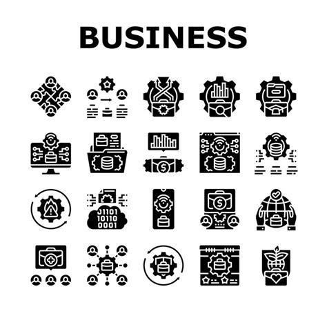 Premium Vector Business Process Optimization Icons Set Vector