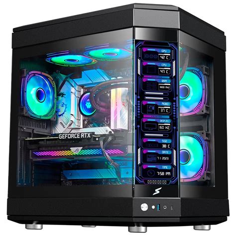 Gabinete Superframe Cube Magic Lcd Vidro Temperado Atx
