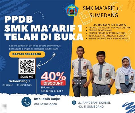 Ppdb Smk Maarif 1 Sumedang Tahun Ajaran 2025 2026 Sumedang Tandang