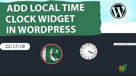 How To Add Local Time Clock Widget In Wordpress Youtube