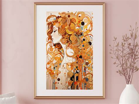 Gustav Klimt Inspired Wall Art Print Art Nouveau Poster Colorful