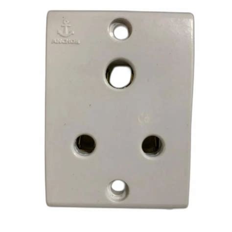 White 5 Amp 3 Pin Anchor Electric Socket 220v At ₹ 20piece In Mumbai Id 2849364543630