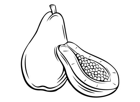 Printable Papaya Coloring Page Free Printable Coloring Pages