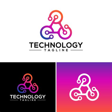 Colorful Digital Technology Logo Design Vector Template 7922801 Vector