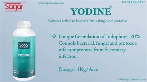 Composition 10 Iodophor 20 Solution For Water Disinfectant Liquid