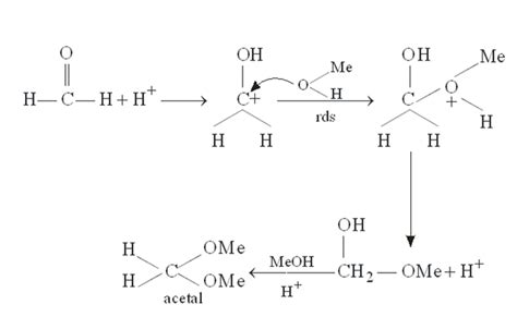 In The Following Reaction Aldehyde Alcohol Overseth C L Arrow Acetal