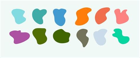 Premium Vector Set Of Irregular Round Blob Form Graphic Element With