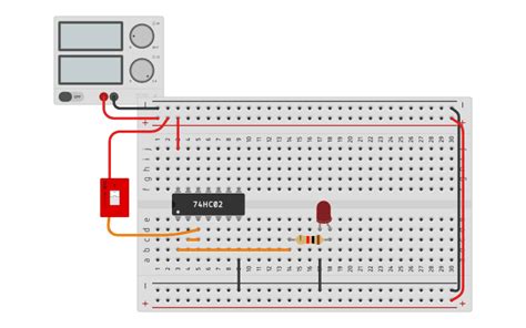 circuit design not gate using nor gate tinkercad
