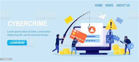 Cyber Criminals Phishing Stealing Private Personal Data Credentials Password Bank Document And
