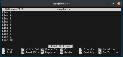 search and replace in the nano text editor