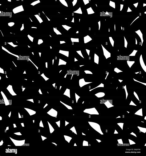 Bold Doodle Lines Pattern In Black And White Colors Abstract Squiggle Wavy Print Naive Playful