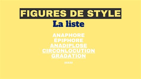 Les Figures De Style La Liste Complète Tout Le Français