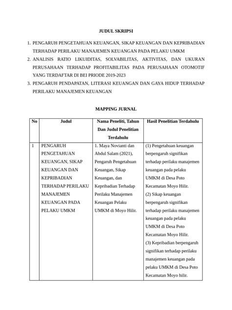 Mapping Jurnal Pdf