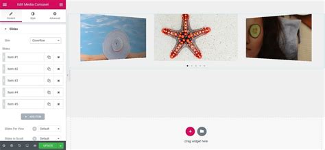 Media Carousel Widget Elementor