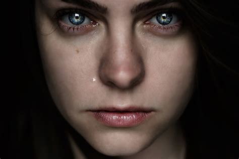Premium Vector Purple Head Sad Face Crying Tears Vect