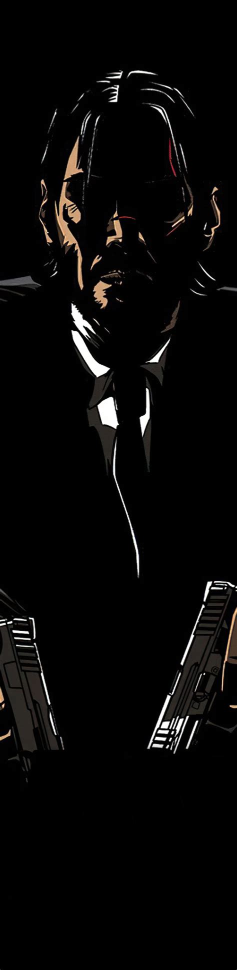 500x2048 Resolution John Wick Baba Yaga Minimal Amoled 500x2048