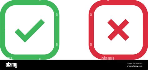 Check Mark Icons For Web Checkmark X Symbols On White Isolated Background Check Mark Signs In