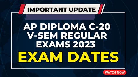 Ap Diploma C20 5th Sem 2023 Regular Exams Update Youtube