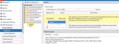 Technical Tip How To Enable Grayed Out Signatures Fortinet Community