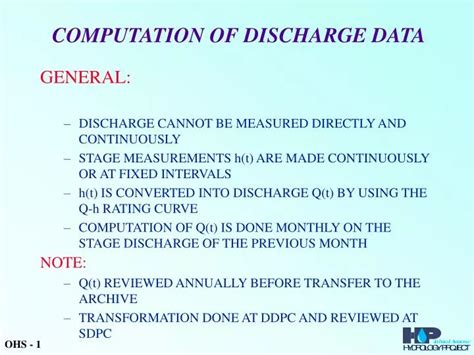 Ppt Computation Of Discharge Data Powerpoint Presentation Free