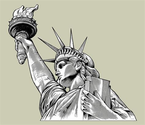 Statue Of Liberty Sketch Art