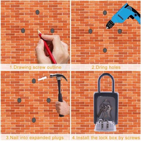 Открытый безопасный ключ коробка для хранения ключей Органайзер с 4 цифрами настенный