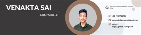 Venkata Sai Gummadelli Velagapudi Ramakrishna Siddhartha Engineering