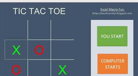 Excel Macro Fun Excel Tic Tac Toe