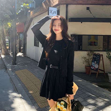 아뜨랑스 가디건세트3종세트 마티니 벨트 세트 니트 원피스 가디건 나들이룩 니트원피스 투피스출근룩데일리룩하객룩니트가디건 St2695