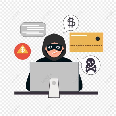 만화 손으로 그린 해커 컴퓨터 정보정체남자 Png 일러스트 무료 다운로드 Lovepik