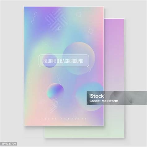 Furistic 현대 홀로그램 커버 세트 90 년대 80 년대 복고 스타일 힙 스 터 스타일 그래픽 기하학적 홀로그램 요소입니다 현대 Tredy 스타일입니다 0명에 대한