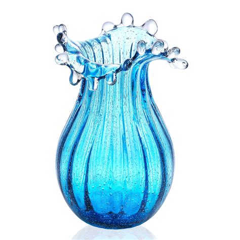 8inch Blown Glass Bubble Vase Collection Modern Art Flower Vase