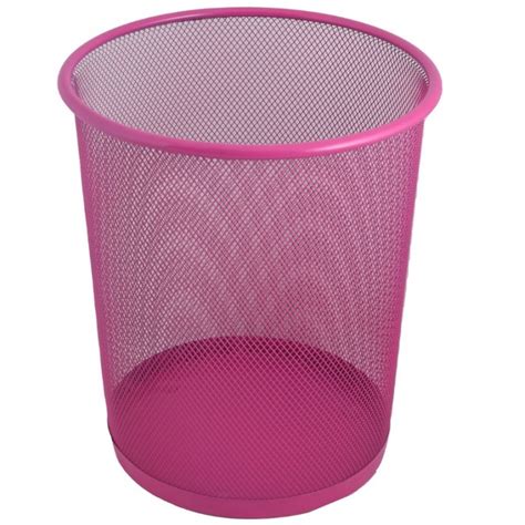 Кош за хартиени отпадъци метален мрежест 12 L розов