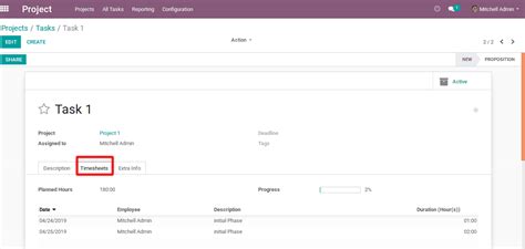 Timesheets In Odoo 12