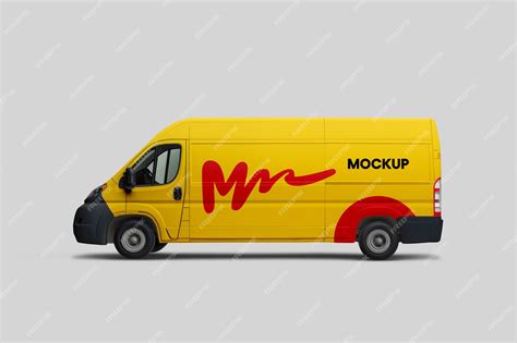 Premium Psd Delivery Truck Mockup Delivery Van