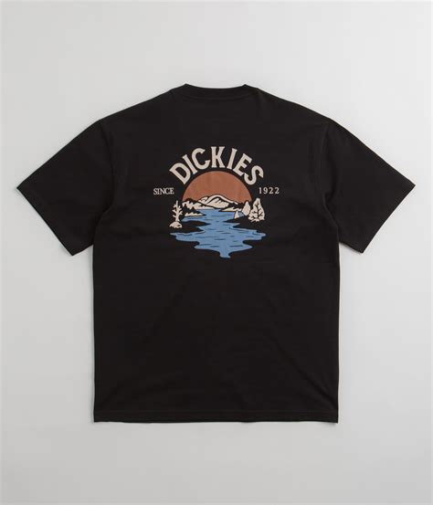 Dickies Beach T Shirt Black Flatspot